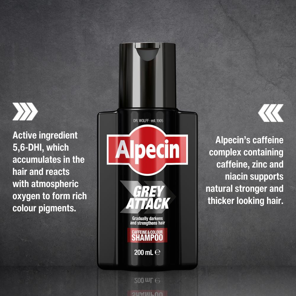 Buy 4x Alpecin Grey Attack Caffeine & Colour Shampoo by Alpecin online ...